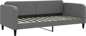 Válenda s přistýlkou a zásuvkami tmavě šedá 90 x 200 cm textil 3196853