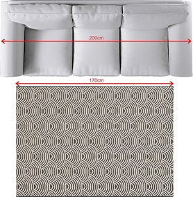 Koberec Jersey Home beige/black 120x170cm