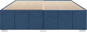 Rám postele bez matrace modrý 200 x 200 cm textil 3284866