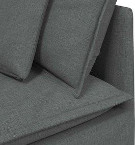 Modulární pohovka s polštáři textil tmavě šedá 3321238