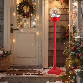 Costway 153 cm hudební vánoční pouliční lampa sněhová koule lucerna