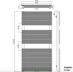 černý design koupelnový radiátor DOPORRO FH 100x60cm 630 W