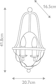 Elstead BRADBURY nástěnná Farmhouse lampa 2xE14 šedá