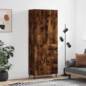 Skříň highboard kouřový dub 69,5 x 34 x 180 cm kompozitní dřevo