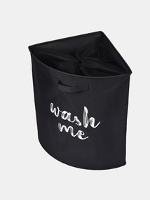 Sinsay - Koš na prádlo s nápisem WASH TIME - černá