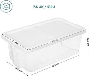 Úložný box na boty, 12 kusů, plastová krabice na boty