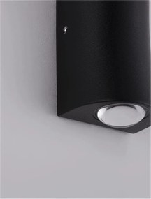 NV 9026116 Venkovní nástěnné svítidlo AZAR černý hliník a akryl LED 2x2W 3000K 500mA 100-240V 68st. IP54 světlo nahoru a dolů - NOVA LUCE