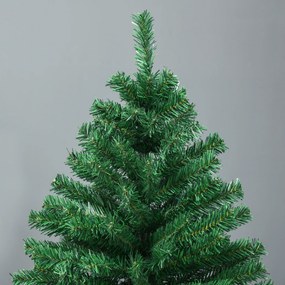 HOMCOM Umělý vánoční stromek 180 cm, umělý vánoční stromek s 1000 hroty, vánoční stromek, vánoční dekorace včetně kovového stojanu do interiéru