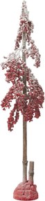 Vánoční dekorace zasněžený stromek s červenými bobulemi Berries L – 30*30*108 cm