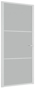 Interiérové dveře 93 x 201,5 cm bílé matné sklo a hliník