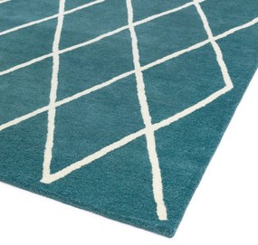 Modrý  koberec Swans Diamond Teal Rozměry: 80x150 cm
