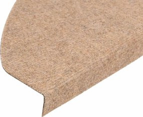 Samolepicí nášlapy na schody 20 ks béžové 65x22,5x3,5 cm 3365896