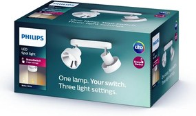 LED Bodové svítidlo Philips Bukko 50602/31/P0 s funkcí SceneSwitch 2x4,3W