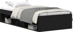 Rám postele bez matrace Dub černý 90x190 cm Dřevěné konstrukce 3329331