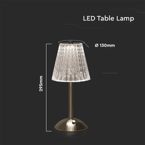 LED Stmívatelná dobíjecí stolní lampa LED/2,4W/5V 3000-6000K 1800 mAh chrom