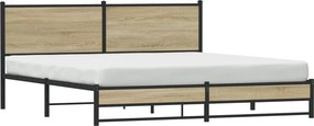 Kovový rám postele bez matrace dub sonoma 183 x 213 cm 3301396