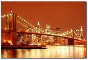 Obraz Noční New York - pohled na Brooklyn Bridge