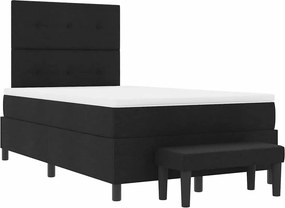 Postel s boxspringem s polštářem Černá 120 x 190 cm textil 3344053