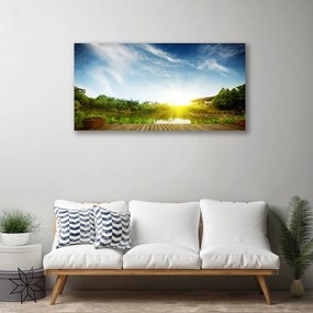 Obraz na plátně Jezero Krajina 120x60 cm
