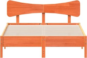 Postel bez matrace voskově hnědá 150 x 200 cm masivní borovice 3328231