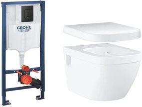 Set podomítkový WC modul se splachovacím tlačítkem Grohe Solido 38811KF0, záchodová mísa Grohe Euro Ceramic 39538000, 39330001