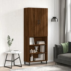 Skříň highboard hnědý dub 69,5 x 34 x 180 cm kompozitní dřevo,  3196098