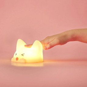 LED noční světlo Catty Cat, baterie, 7 barev+Sound