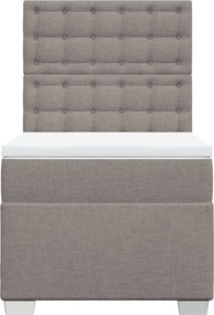 Box spring postel s matrací taupe 100 x 200 cm textil 3290417