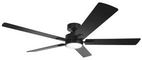 Aigostar B.V. Aigostar-LED Stmívatelný str. ventilátor LED/20W/230V 2700-6500K 132cm+DO černá B103133K0