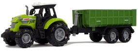 115415 Daffi Traktor s vyklápěcí vlečkou - Zelený, 26cm