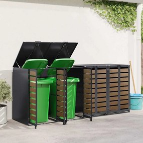 Úložný box na 3 popelnice Ocel Antracit 3394770