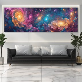 Obraz na plátně - Galaktické vlnění Astremis FeelHappy.cz Velikost obrazu: 120 x 40 cm