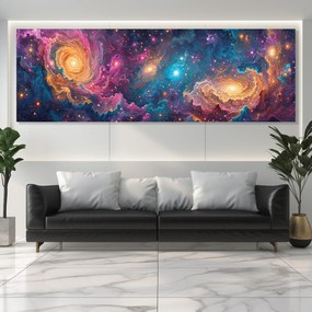 Obraz na plátně - Galaktické vlnění Astremis FeelHappy.cz Velikost obrazu: 240 x 80 cm