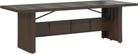 9dílný zahradní bistro set s poduškami hnědý polyratan 3277283