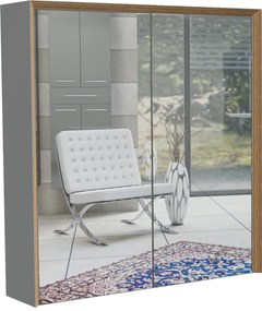 Intedoor OMP ZS LED zrcadlová skřínka 70x72cm OMP ZS 70 Barva: 0755AP Warm Grey Mat