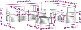 Sedací soupravy Masivní akátové dřevo 3391502