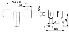 KFA Armatura 4526-010-00 - Sprchová baterie MALAGA lesklý chrom