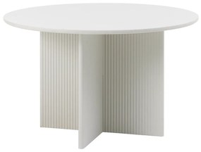 Světle šedý kulatý jídelní stůl ø 110 cm Palma – Unique Furniture