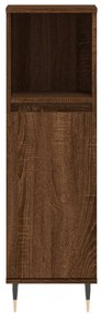 3dílný set koupelnových skříněk hnědý dub kompozitní dřevo,  3187788