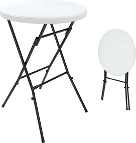 Cateringový skládací barový stůl STABLE 72 cm bílý
