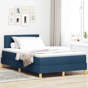 Postel s boxspringem s polštářem Modrá 120 x 190 cm textil 3338908