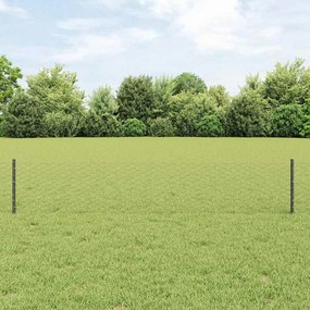 Hexagonální plot s podpěrou 10 x 0,4 m Ocel potažená PVC Šedá 3336807