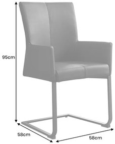 Designová konzolová židle Bull taupe šedá