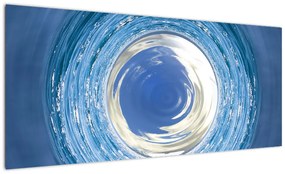Moderní obraz - modrá abstrakce (100x40cm)