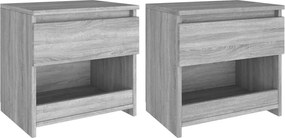 vidaXL Noční stolky 2 ks 40 x 30 x 39 cm kompozitní dřevo [803460] Barva: Betonová šedá