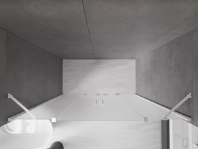 Mexen Velar Duo, posuvné sprchové dveře do otvoru 170 cm, 8mm sklo námraza, bílá matná, 871-170-000-32-20