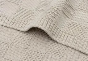 Jollein Deka pletená Box Knit Warm Sand / 75 × 100 cm / TOG 1