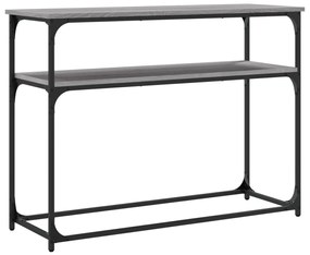 Konzolový stolek šedý sonoma 100x35,5x75 cm kompozitní dřevo