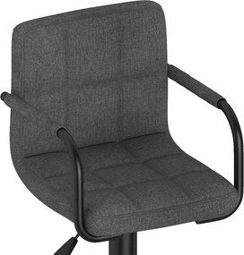 Barová židle tmavě šedá textil 334626