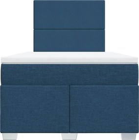 Box spring postel s matrací modrá 120x200 cm textil 3290454